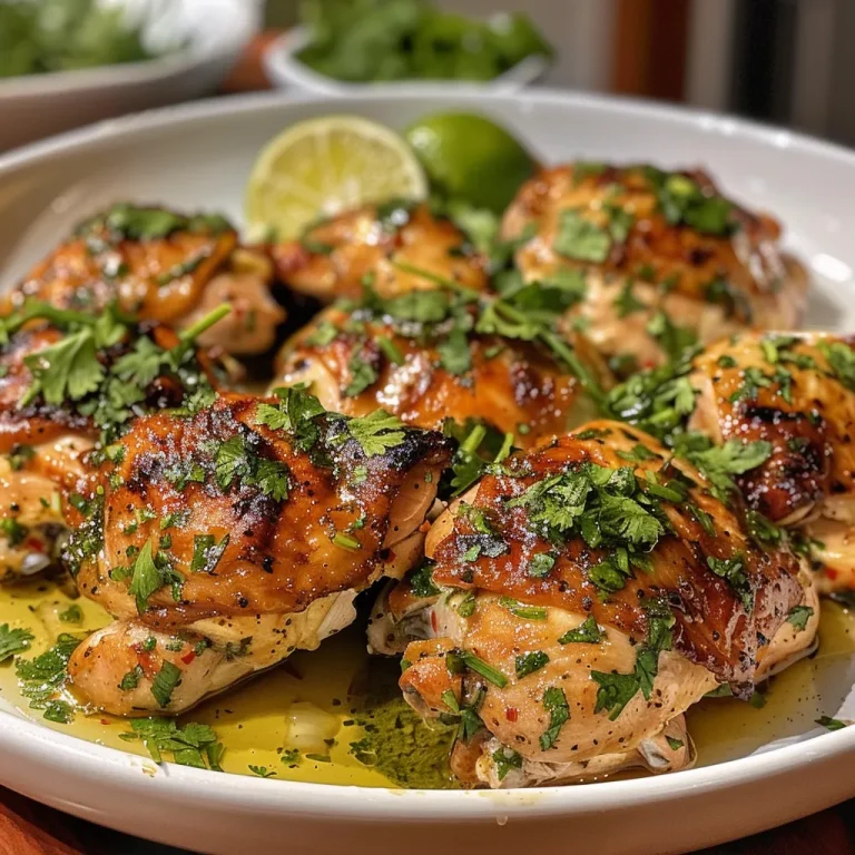 Receta de Pollo con Salsa Cremosa de Limón y Cilantro | Fácil y Deliciosa